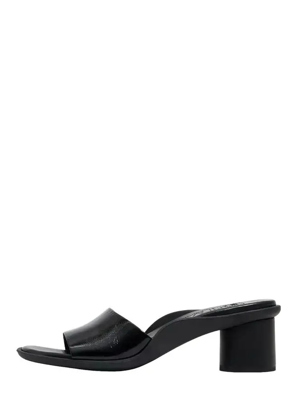 Bimba Y Lola 50mm Leather Block-heel Sandals - Black