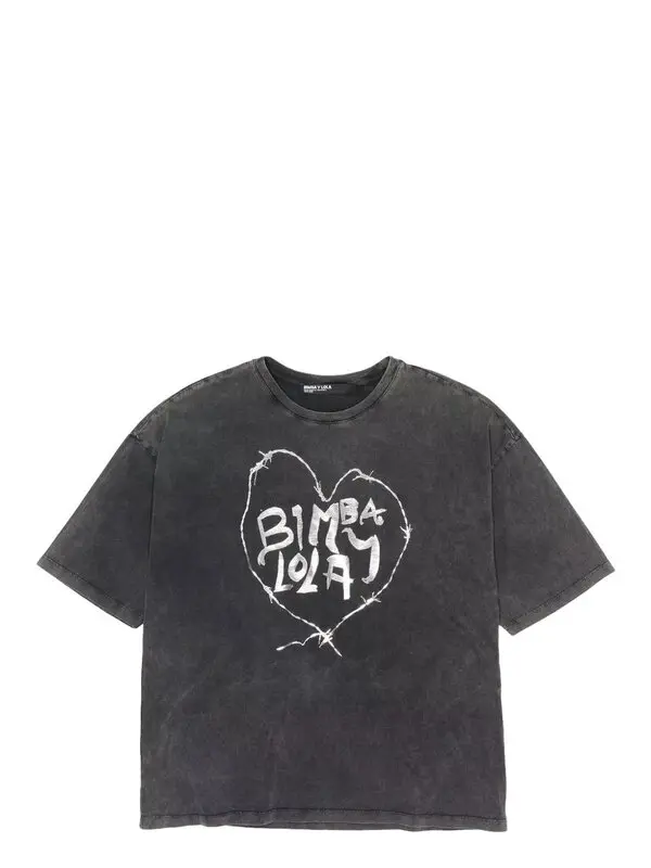 Bimba Y Lola Heart-logo T-shirt - Black