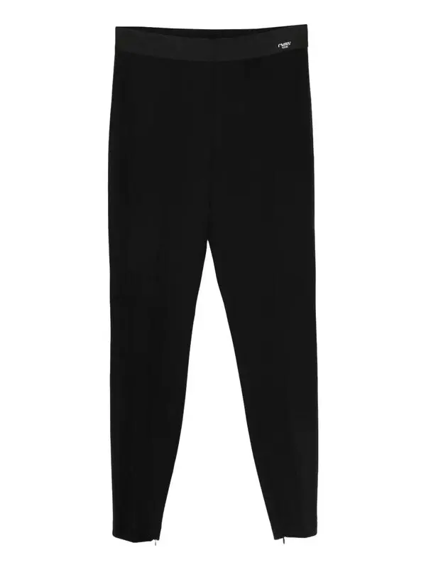 CAMBIO Zip-detail Leggings - Black