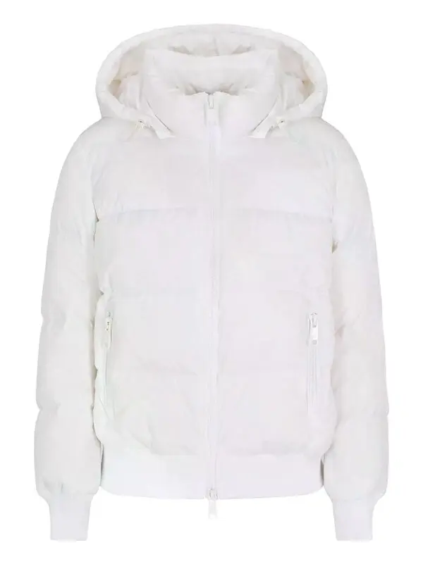 Armani Exchange Zip-up Puffer Jacket - White