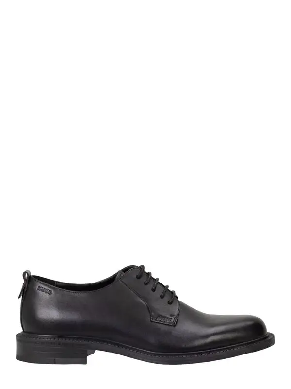 Hugo Lace-up Leather Derby Shoes - Black