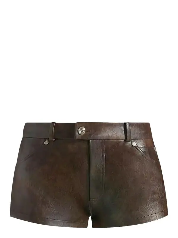 Manière De Voir Textured Mini Shorts - Brown