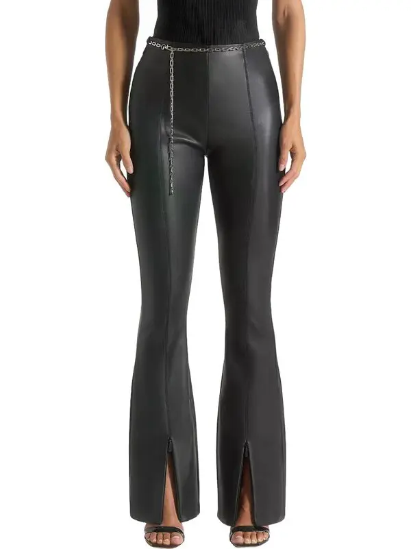 Manière De Voir Split-leg Flared Trousers - Black