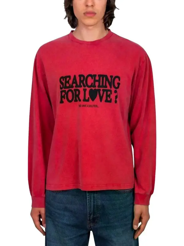 CARNE BOLLENTE Graphic-print Long-sleeve T-shirt - Red