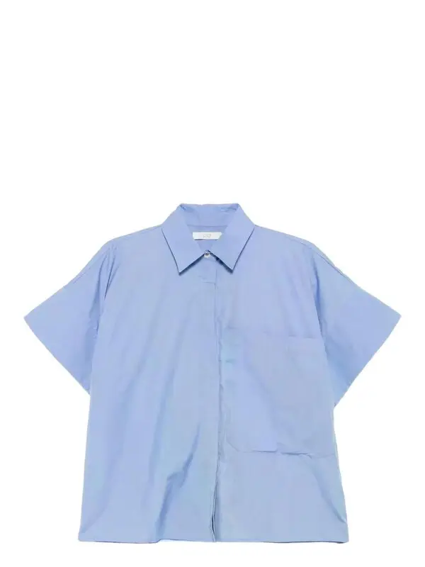 Co Collection Boxy Cotton Shirt - Blue