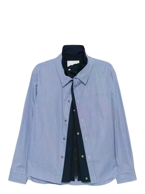 Sacai Poplin Shirt Jacket - Blue