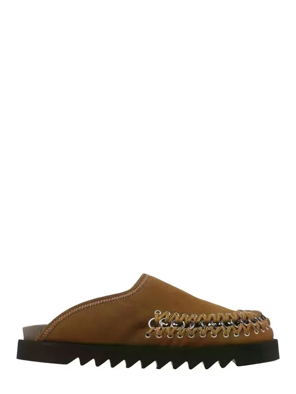 Toga Embellished Leather Mules - Brown