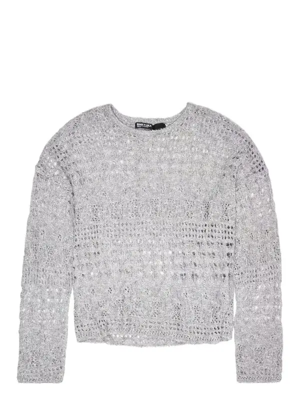 Bimba Y Lola Pointelle-knit Top - Grey
