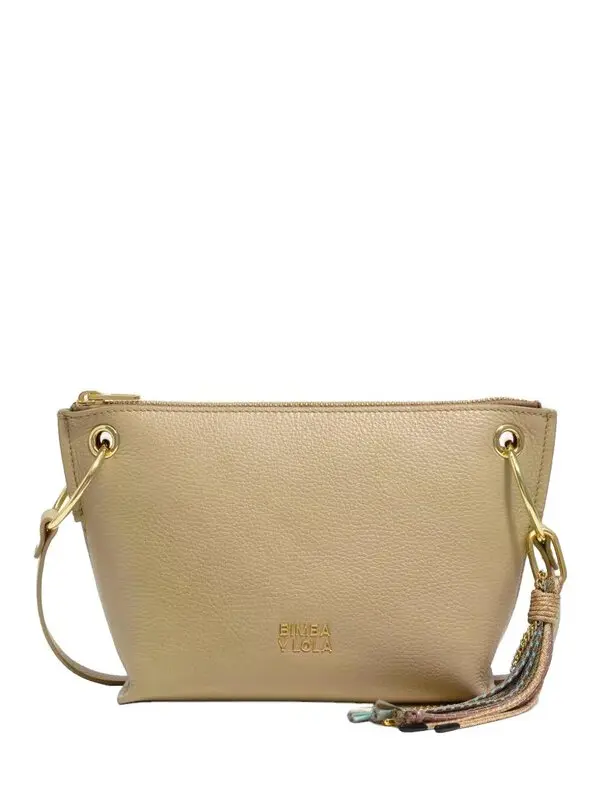 Bimba Y Lola Medium Trapezium Leather Crossbody Bag - Neutrals