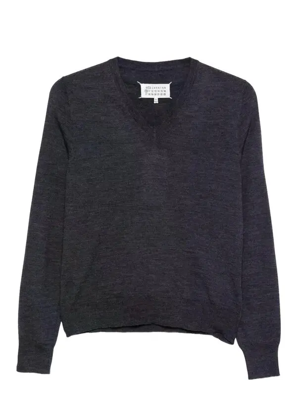 MAISON MARGIELA V-neck Sweater - Blue