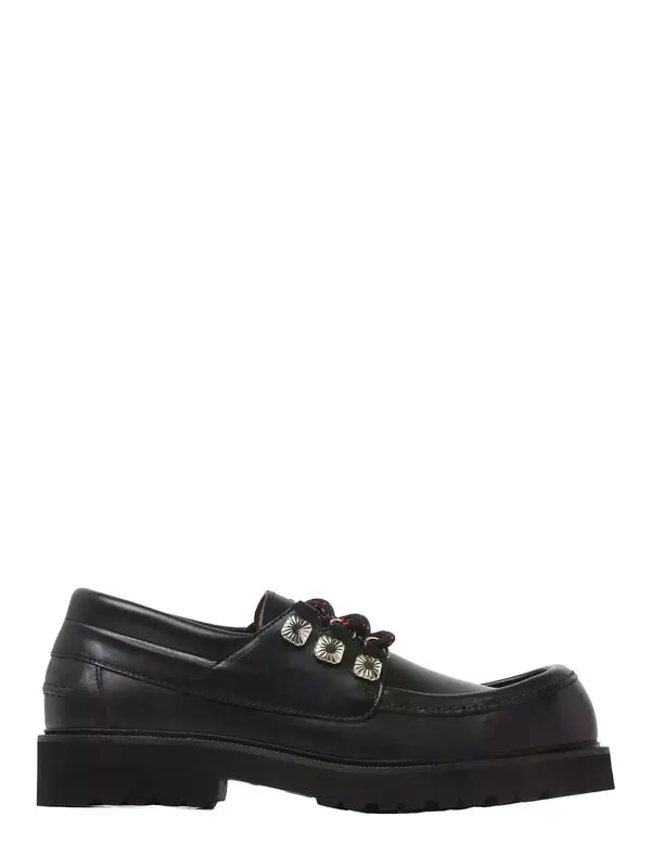 Toga Leather Lace Up Shoes - Black