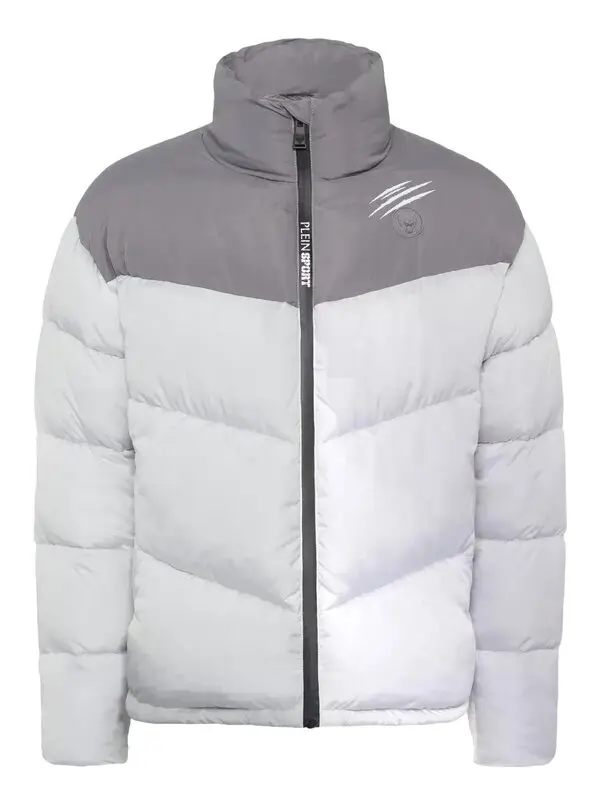 PLEIN SPORT Quilted Puffer Jacket - Grey