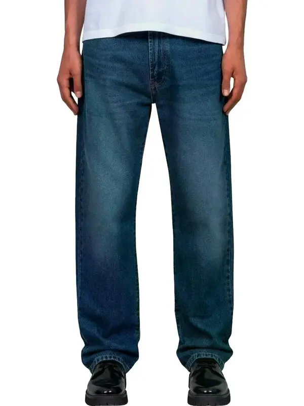 CARNE BOLLENTE Heart-detailed Straight-leg Jeans - Blue