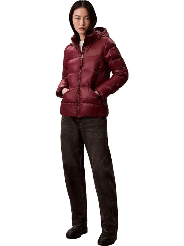 Calvin Klein Slim Puffer Jacket - Windsor Wine