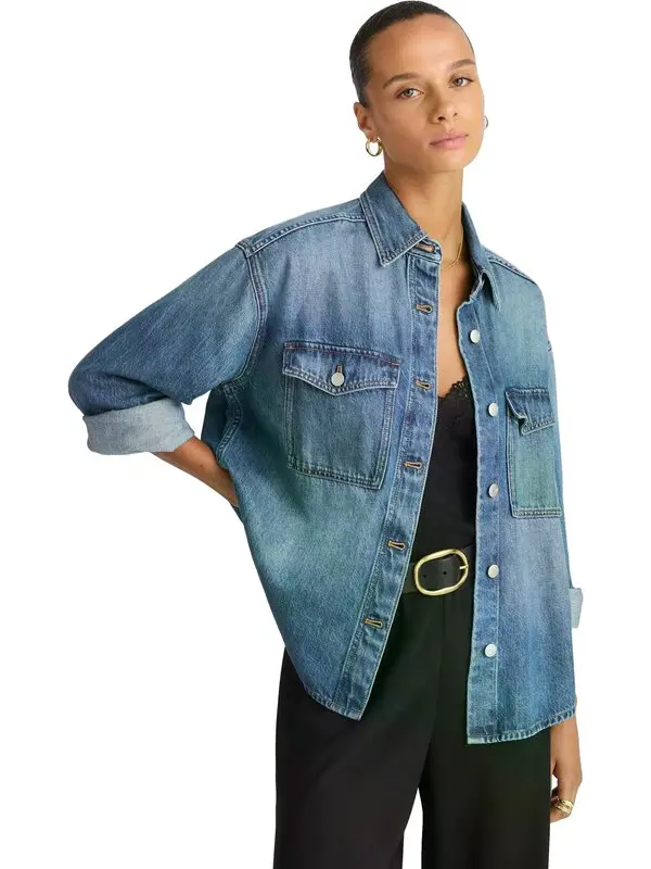 Madewell Denim Oversized Shirt-jacket - Bouvier Wash