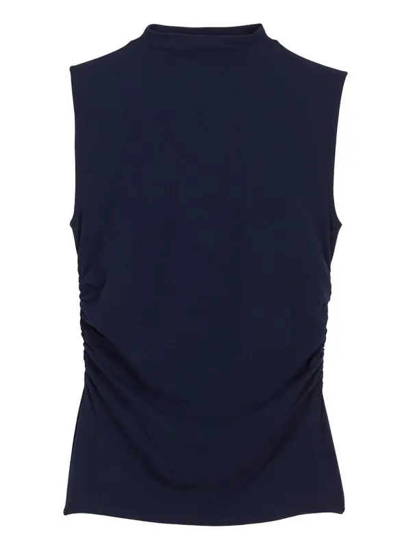 Madewell Ruched Mockneck Tank - Midnight Navy