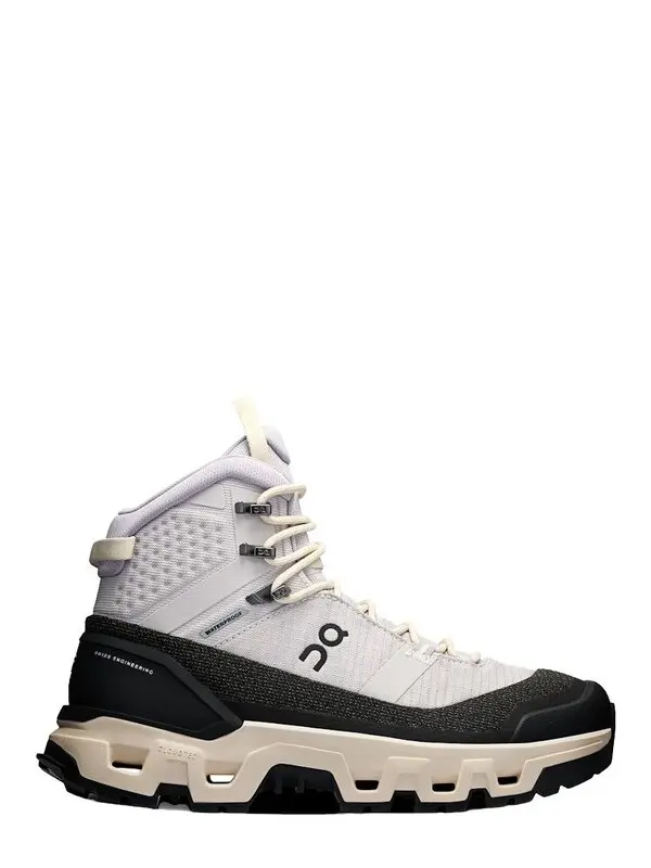On Cloudrock Trek Waterproof Boots - Silver/cream