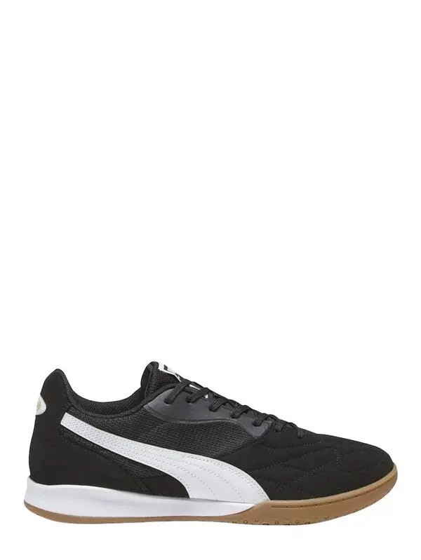 PUMA King Top It Gum Sneakers - Black/white/gold