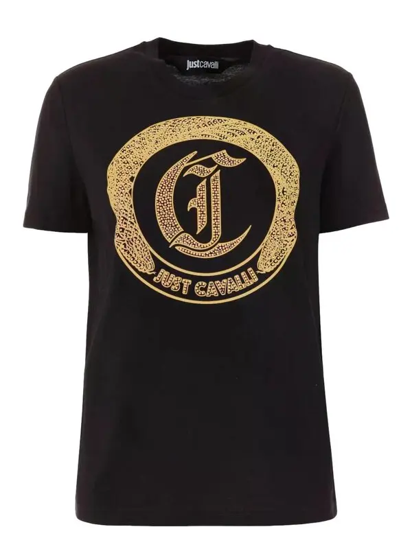 Just Cavalli Logo-embellished T-shirt - Black