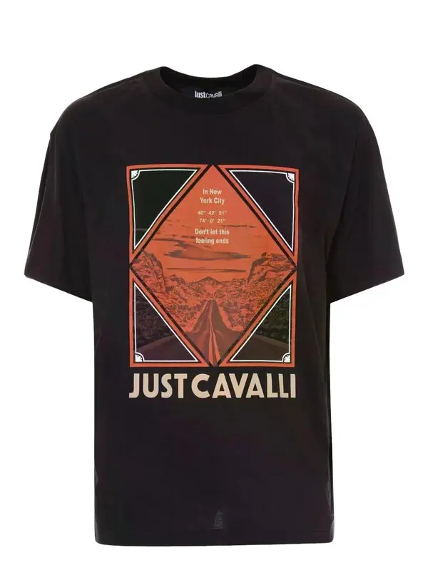 Just Cavalli Graphic-print T-shirt - Black