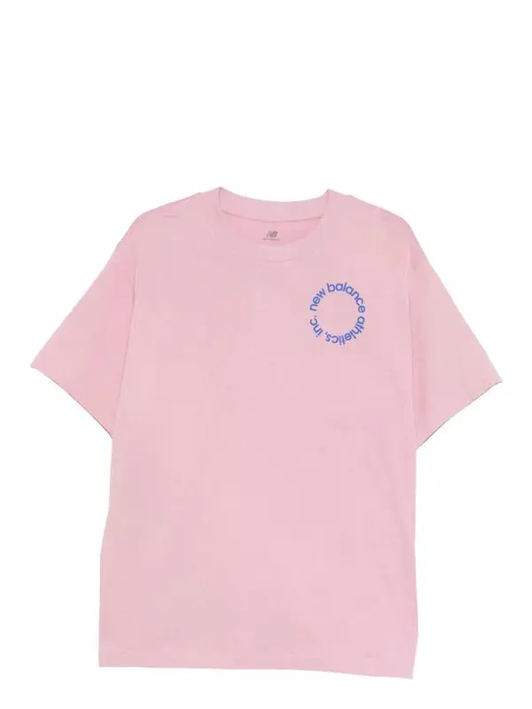 NEW BALANCE Circular-logo T-shirt - Pink