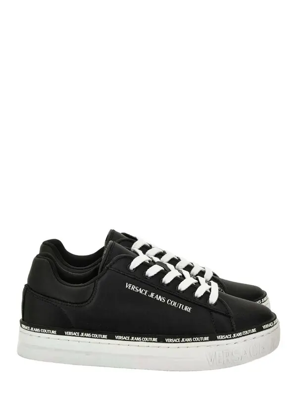 Versace Logo-detail Lace-up Trainers - Black
