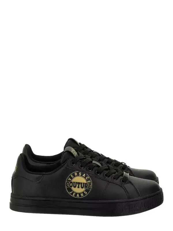 Versace Logo-plaque Sneakers - Black