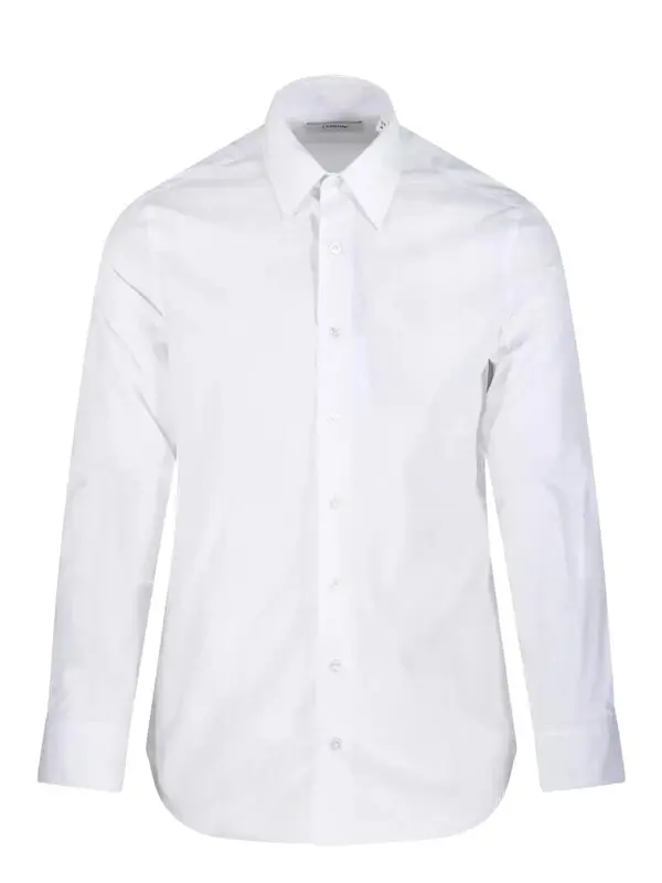 LARDINI Long-sleeve Button-down Shirt - White