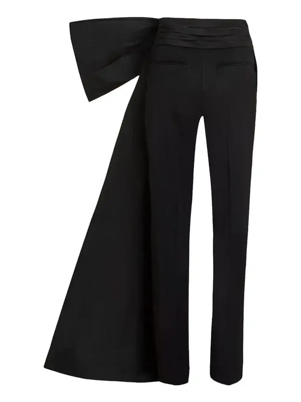 Karl Lagerfeld Bow-detail Trousers - Black