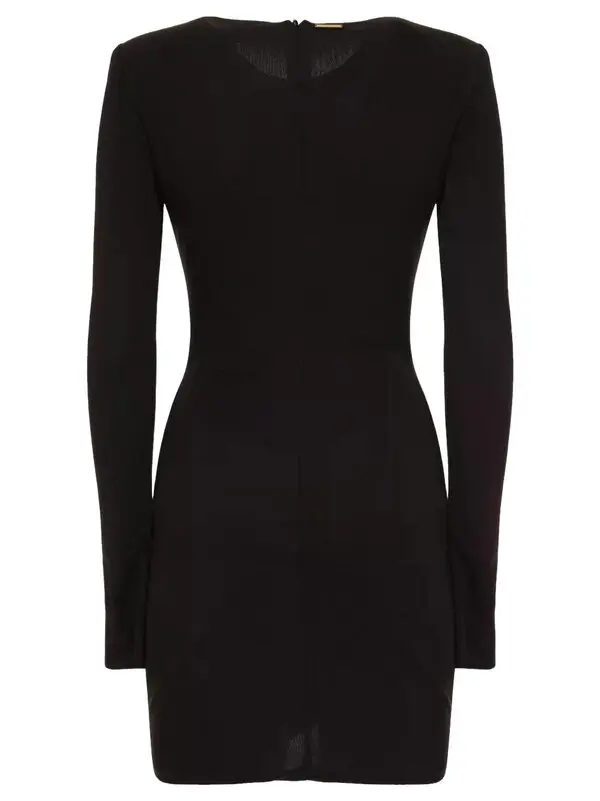 Just Cavalli Long-sleeve Draped Dress - Black