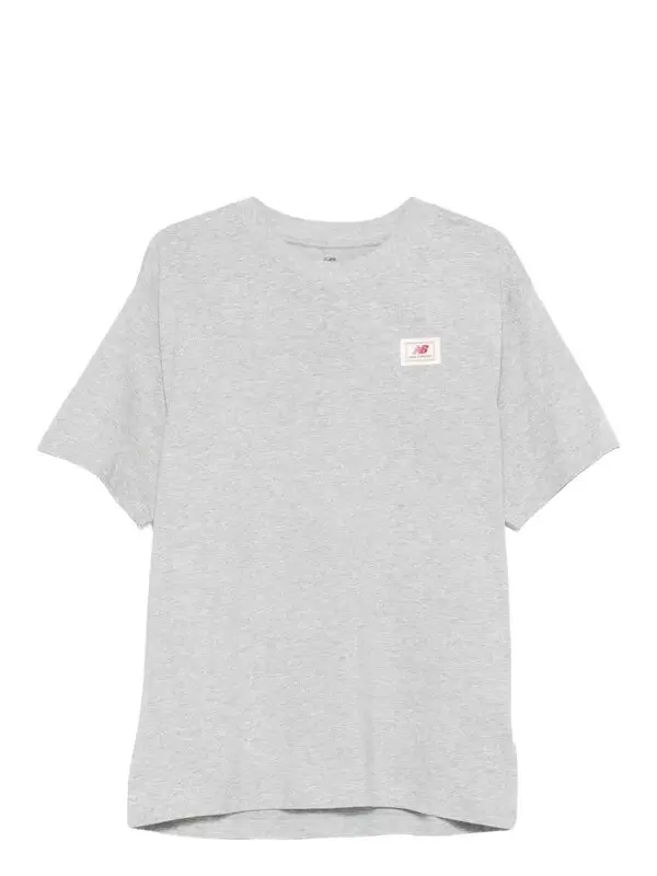 NEW BALANCE Logo-patch T-shirt - Grey