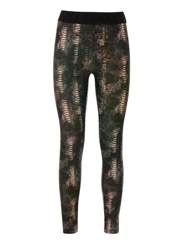 Just Cavalli Snakeskin-print Leggings - Brown