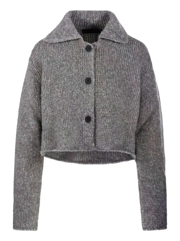 FABRIZIO DEL CARLO Button-fastening Cardigan - Grey