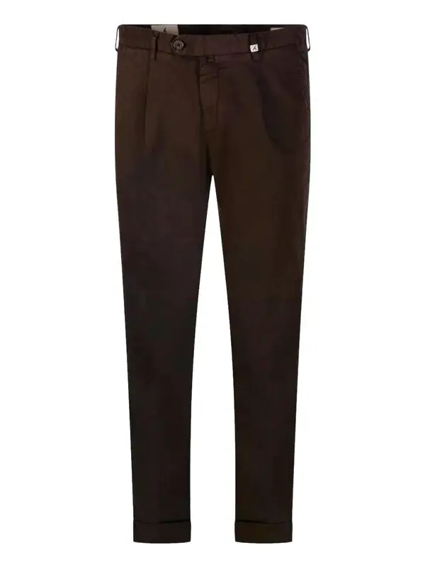MYTHS Cuffed-hem Trousers - Brown