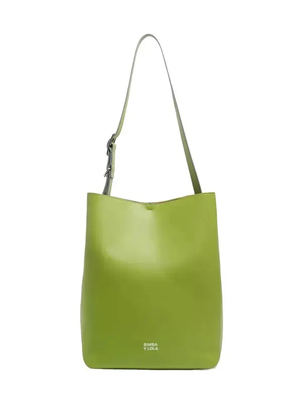 Bimba Y Lola Large Leather Shoulder Bag - Green