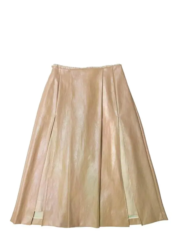 MULLER OF YOSHIOKUBO Split-front Pleated Skirt - Neutrals