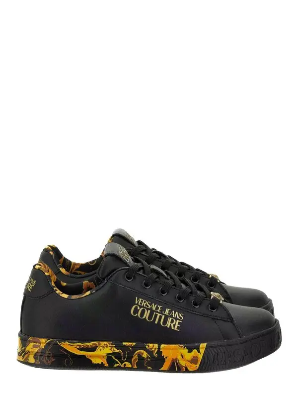 Versace Baroque-print Low-top Trainers - Black