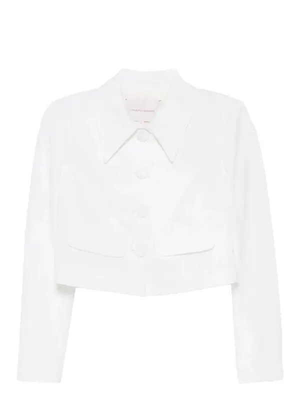 Carolina Herrera Floral-cloque Jacket - White