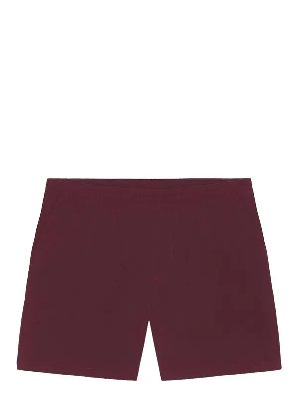 Beyond Yoga Long Run 7 Unlined Short - Deep Maroon