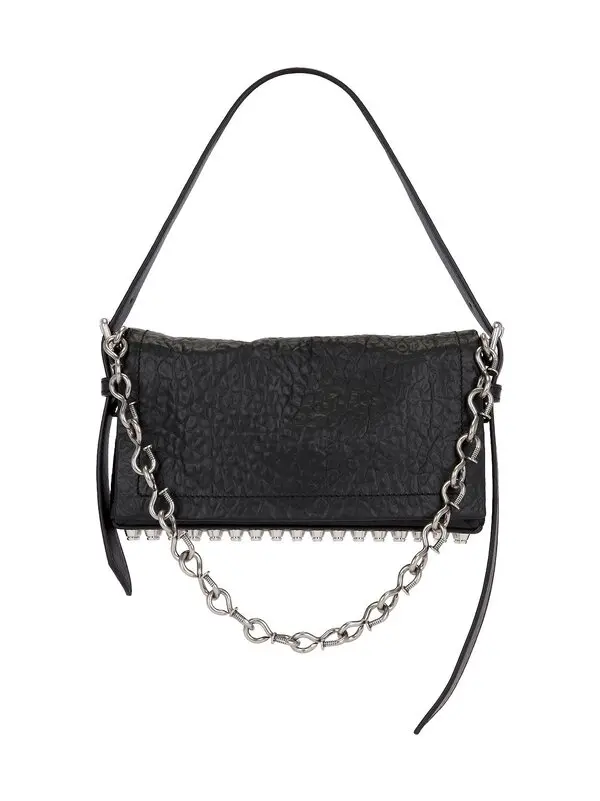 Alexander Wang Ricco Crushed Slim Flap Bag - Black
