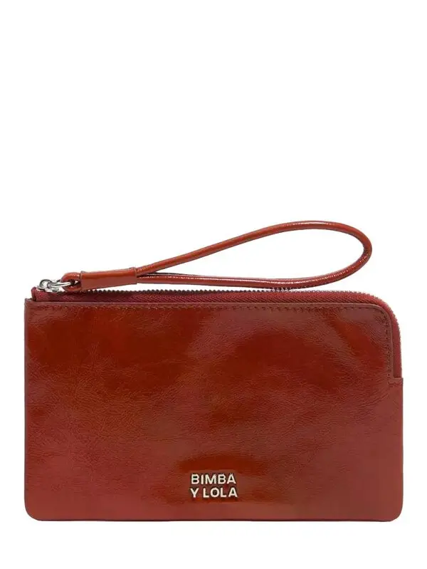 Bimba Y Lola Leather Wristlet Purse - Red