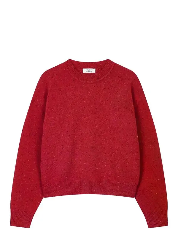 STUDIO TOMBOY Speckled Knit Sweater - Red