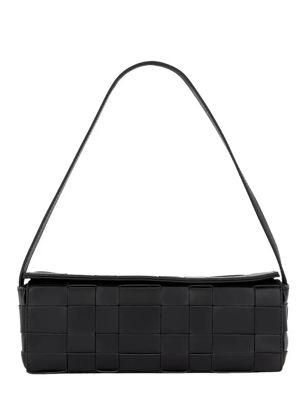 ST. AGNI Woven East West Bag - Black