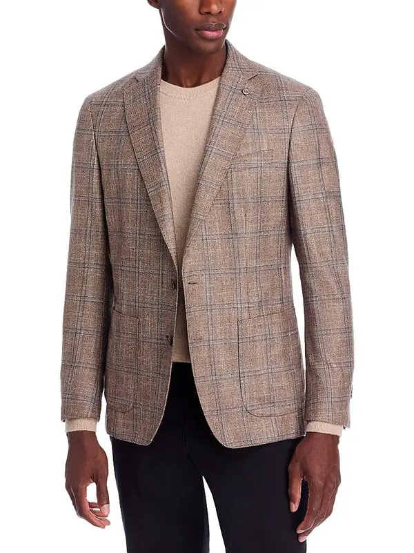 Peter Millar Crown Crafted Leroy Tattersall Windowpane Soft Jacket - Walnut