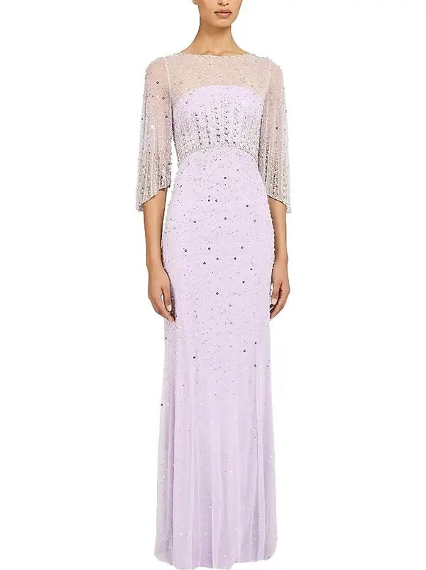 Jenny Packham Kiya Embellished Maxi Gown - Lavender