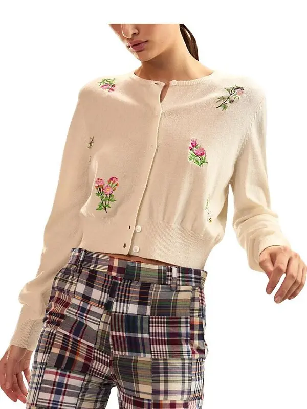 Cynthia Rowley Forget Me Not Cardigan - White Multi