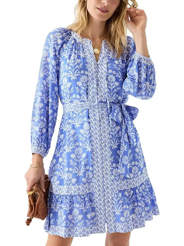 Vineyard Vines Long Sleeve Belted Dress - Floral