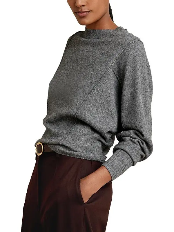 REISS Batwing Crewneck Sweater - Charcoal