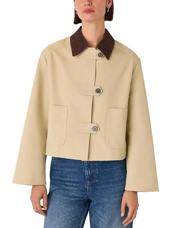 Whistles Cord Collar Worker Jacket - Neutral