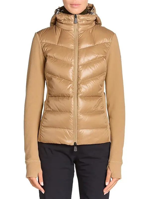 Moncler Zip-up Cardigan Jacket - Light Brown